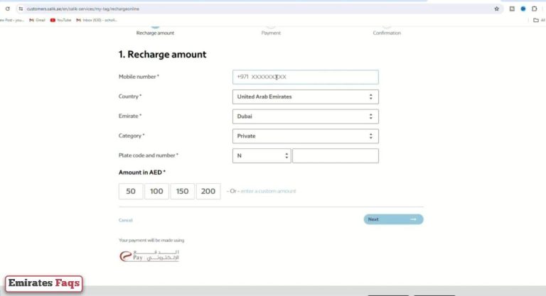 How to Recharge Salik & Pay Online: A Step-By-Step Guide - Emirates Faqs