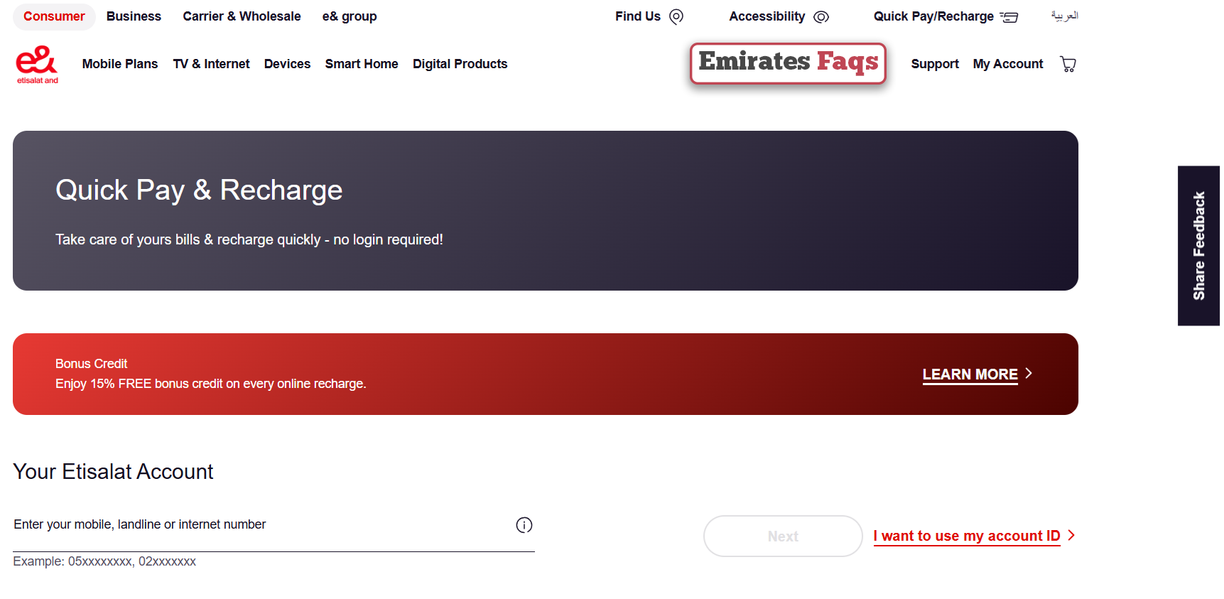 Etisalat Quick Pay: Convenient Ways to Pay your Bills - Emirates Faqs