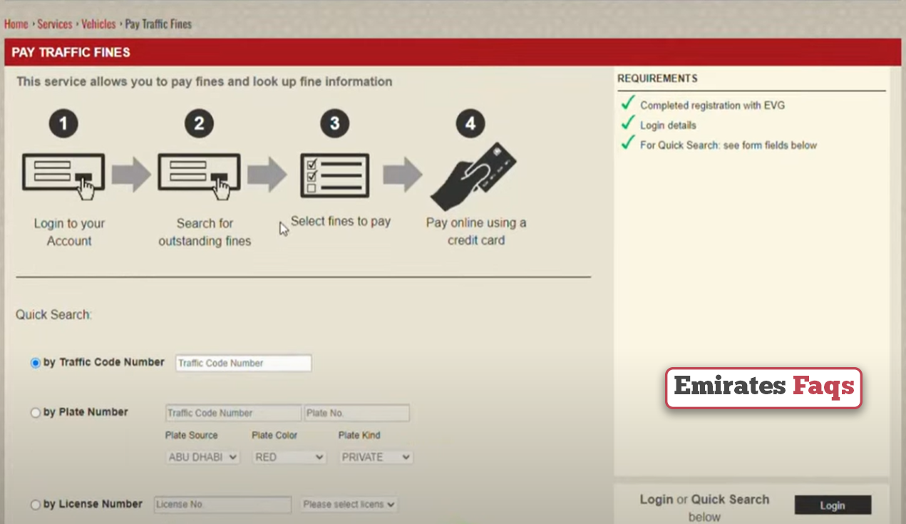 EVG Fine Check: Easy Guide to Check Your Record - Emirates Faqs